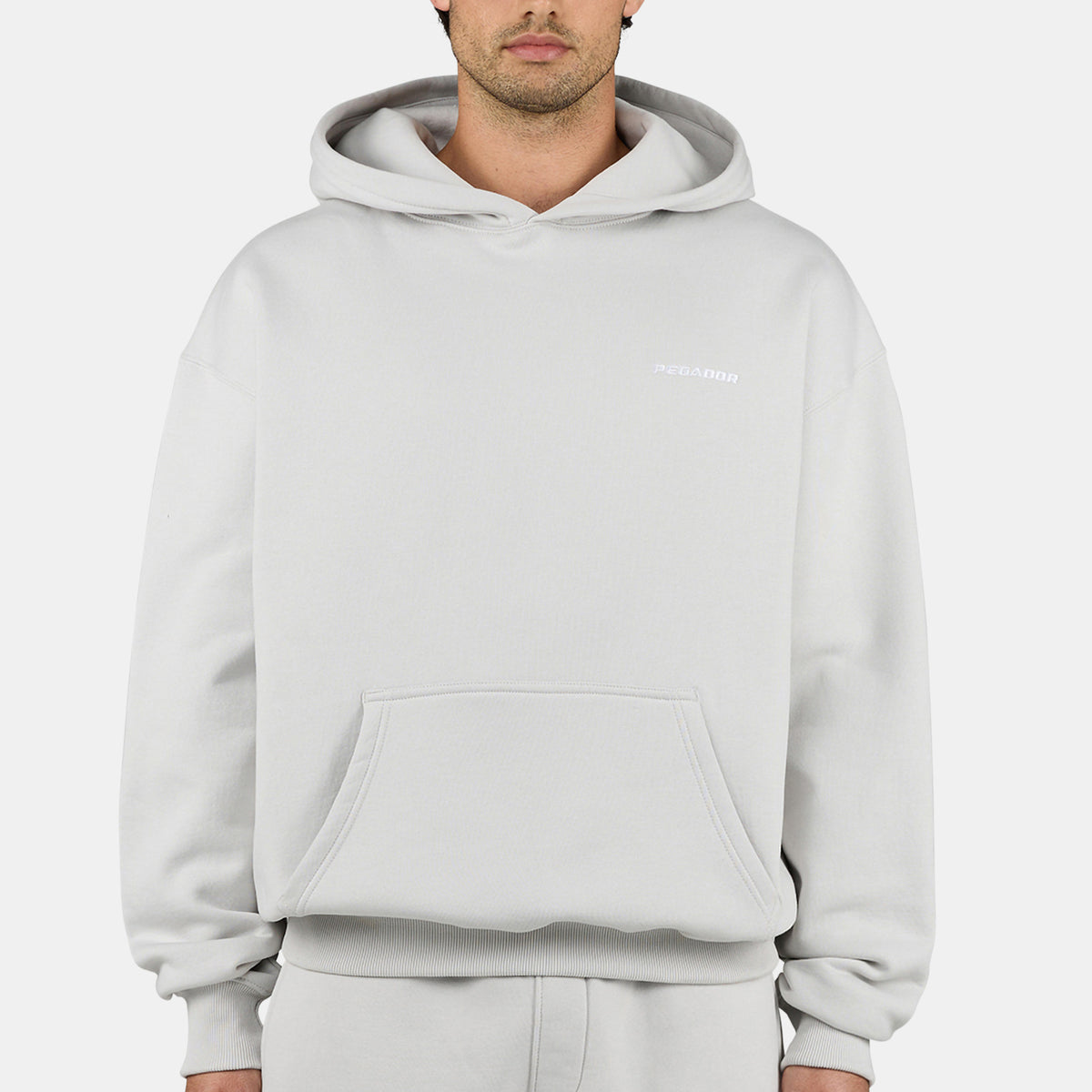 Logo Oversized Hoodie Washed Pure Grey – PEGADOR®